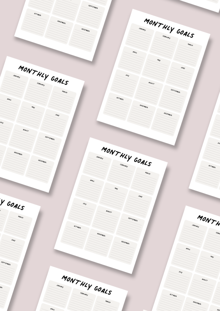 Monthly Goal Planner – Free Printable to Dream, Believe, Achieve - The ...