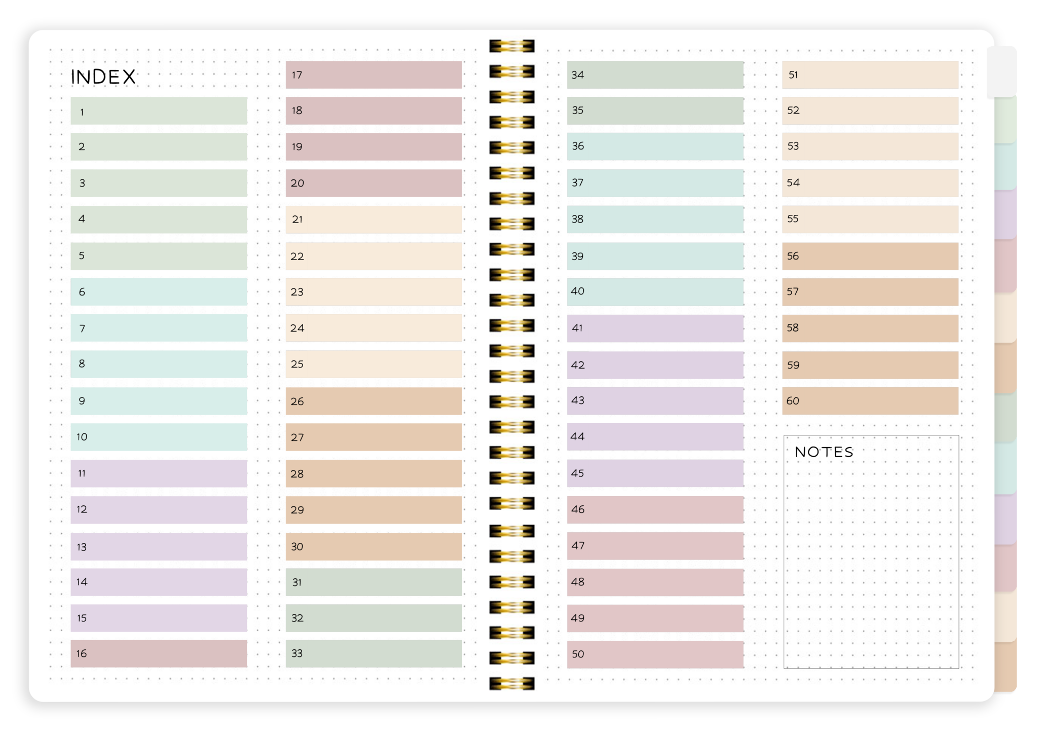 Free Digital Notebook (Dot Grid Paper, Index, and Hyperlinked Tabs ...
