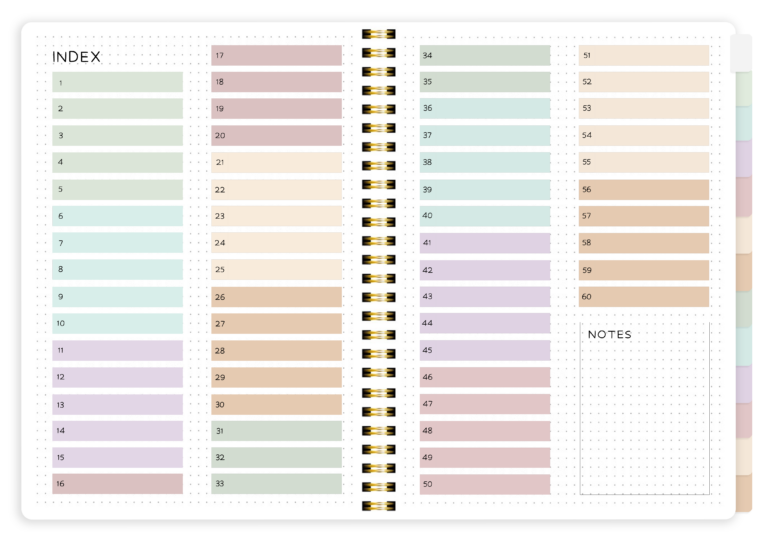 Free Digital Notebook (Grid Paper, Index, and Hyperlinked Tabs!) - The ...