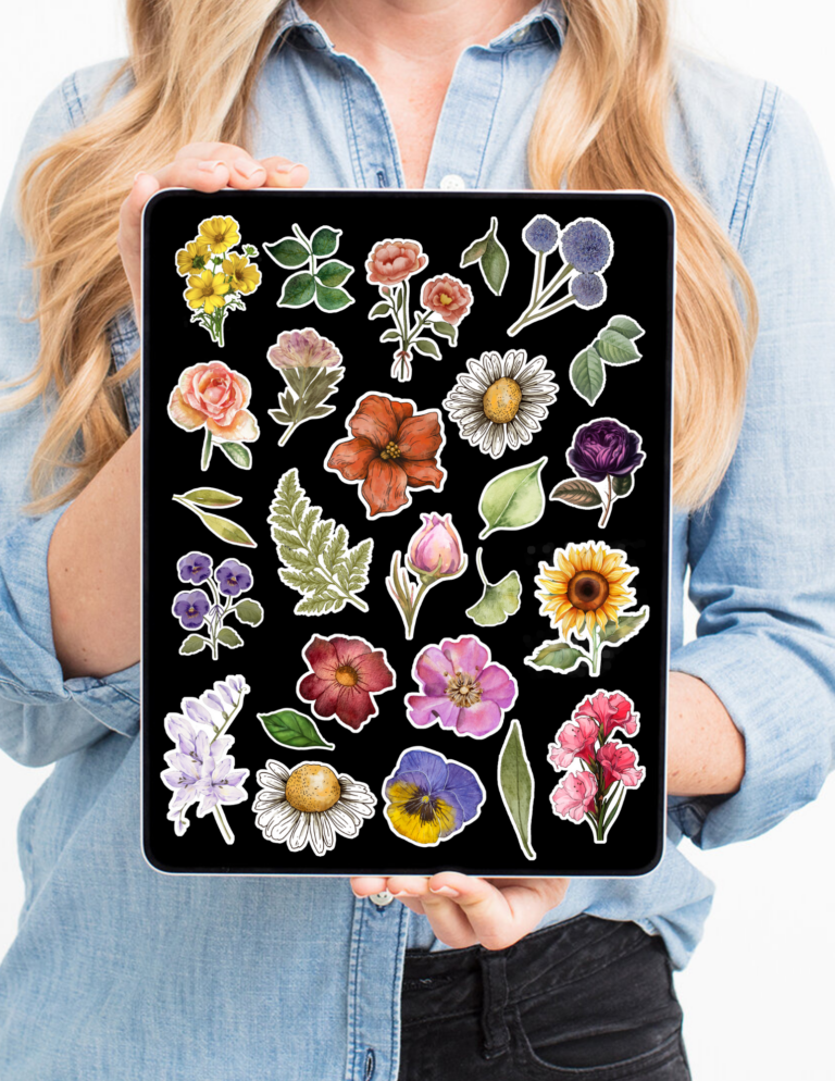 Vintage Flower Stickers - Free Printable and Digital Stickers - The ...