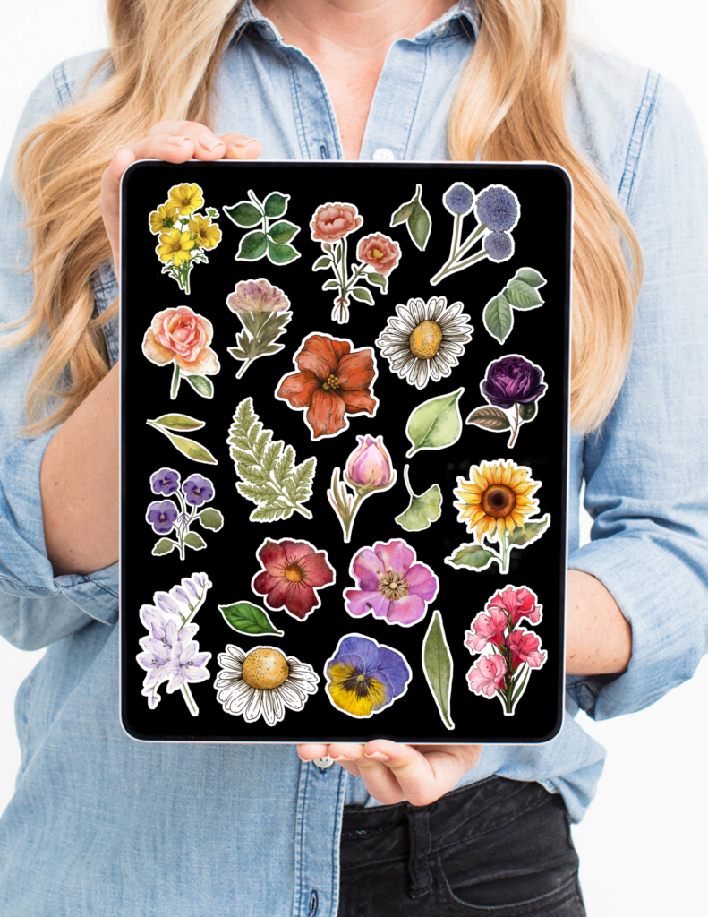 Vintage Flower Stickers - Free Printable and Digital Stickers - The ...