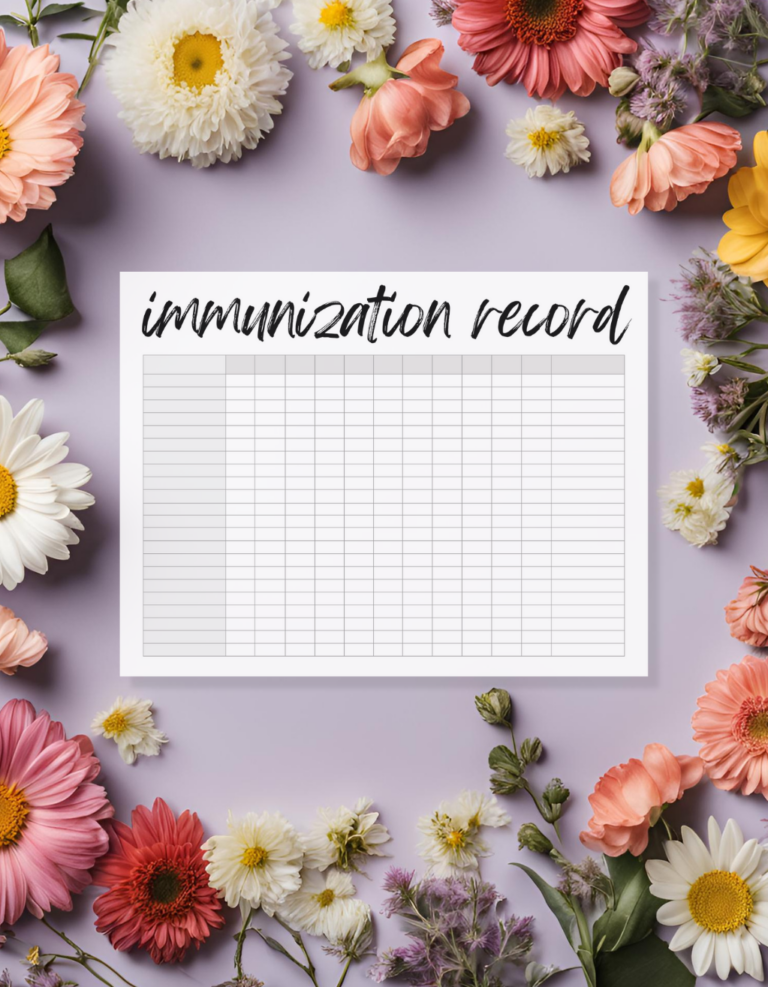 Free Immunization Record Printable - Track Your Child’s Vaccines - The ...
