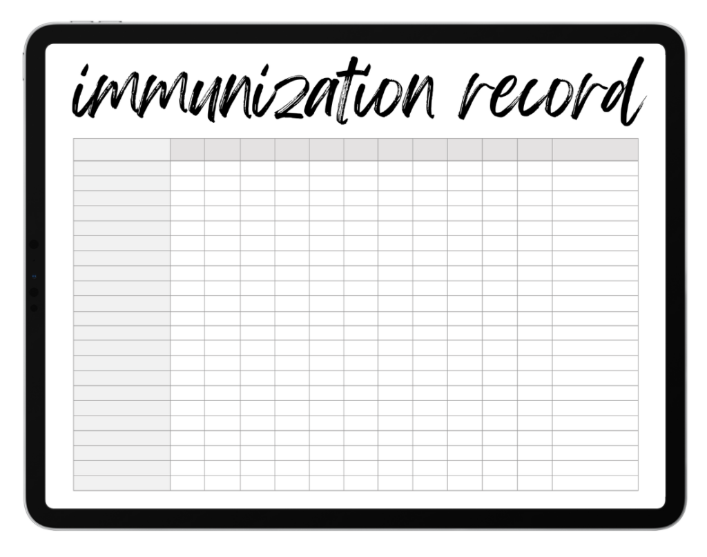 Free Immunization Record Printable - Track Your Child’s Vaccines - The ...