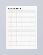 Free Weekly Printable Timetable - 12 Templates - The Holiday Mama