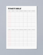 Free Weekly Printable Timetable - 12 Templates - The Holiday Mama