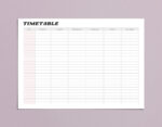Free Weekly Printable Timetable - 12 Templates - The Holiday Mama
