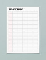 Free Weekly Printable Timetable - 12 Templates - The Holiday Mama