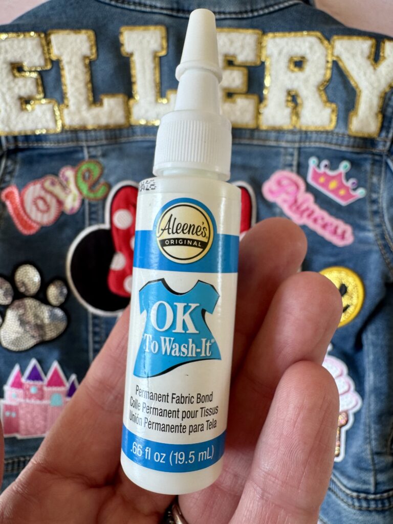 Custom Jean Jacket with Iron-On Patches - The Holiday Mama