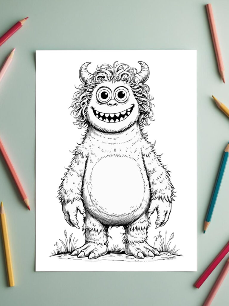 Free Monster Coloring Pages for Kids and Adults - The Holiday Mama
