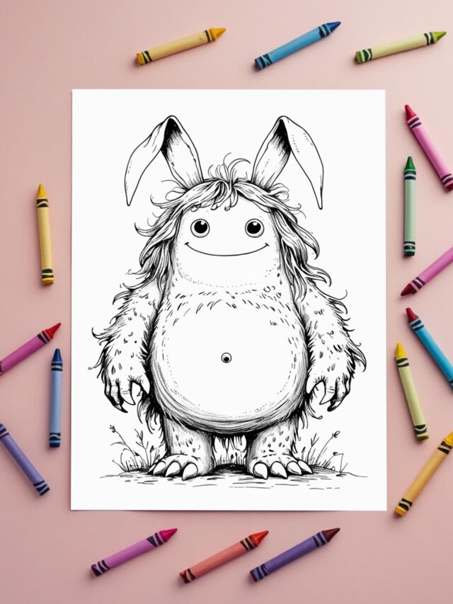 Free Monster Coloring Pages for Kids and Adults - The Holiday Mama