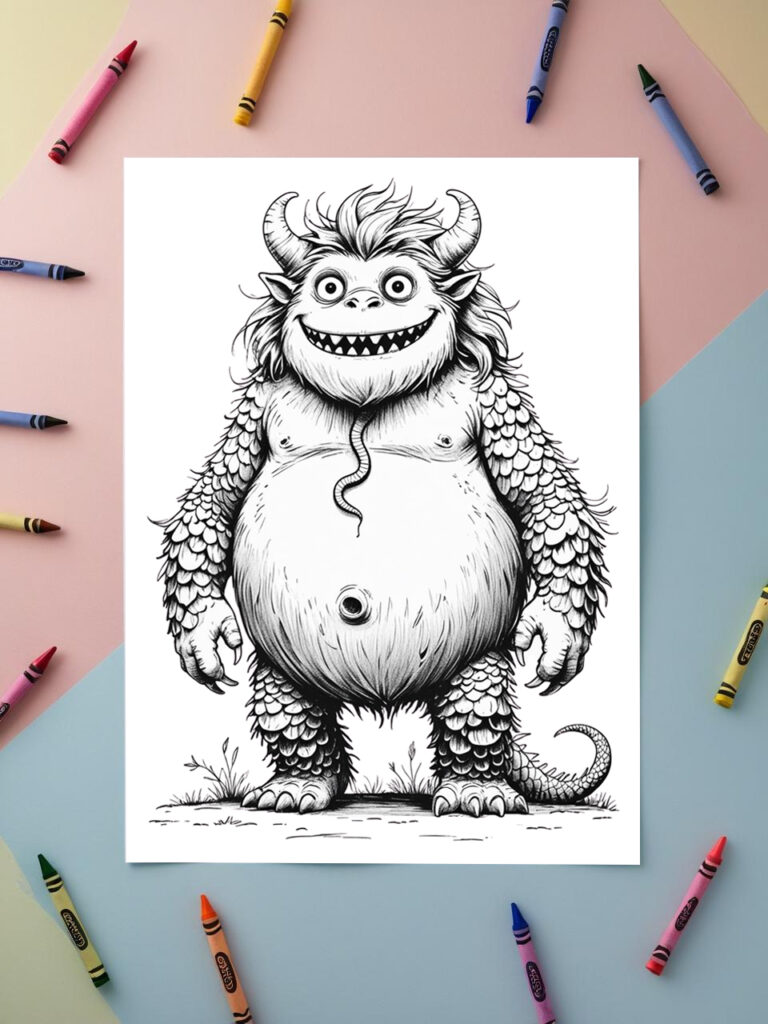 Free Monster Coloring Pages for Kids and Adults - The Holiday Mama