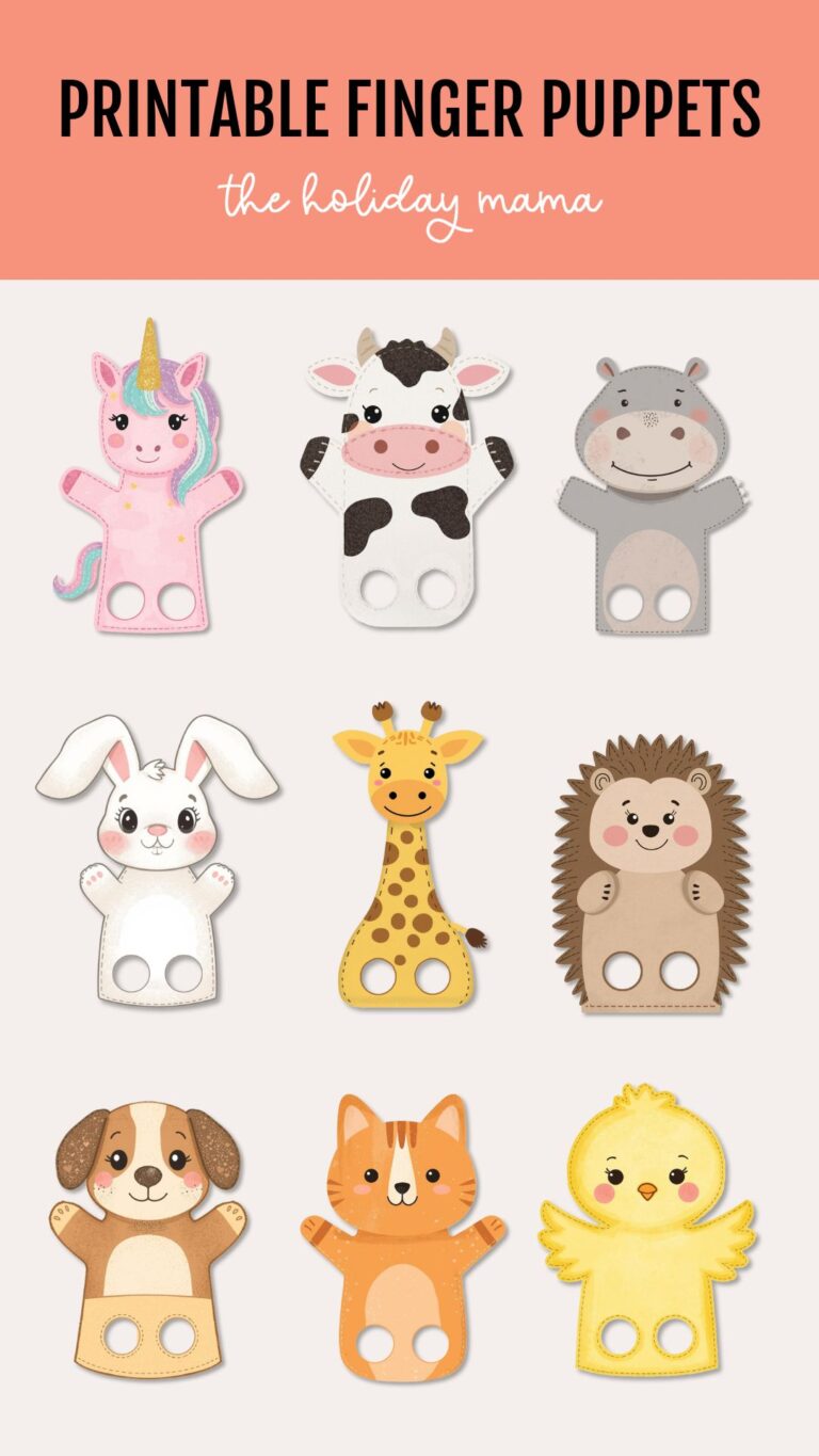 Free Printable Finger Puppet Fun for Kids - The Holiday Mama
