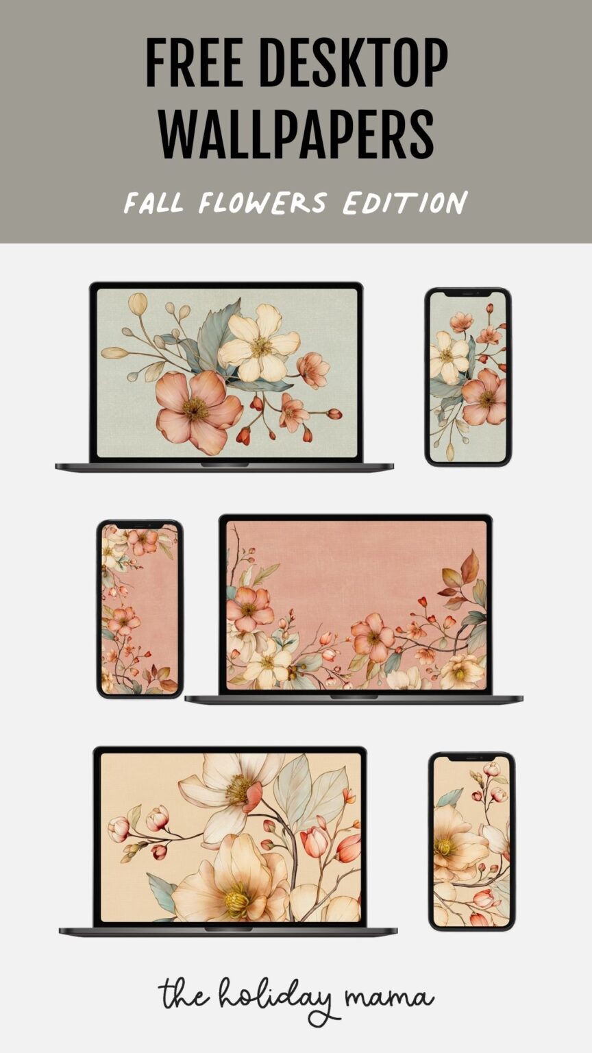 Free Desktop Wallpapers - Fall Flowers - The Holiday Mama